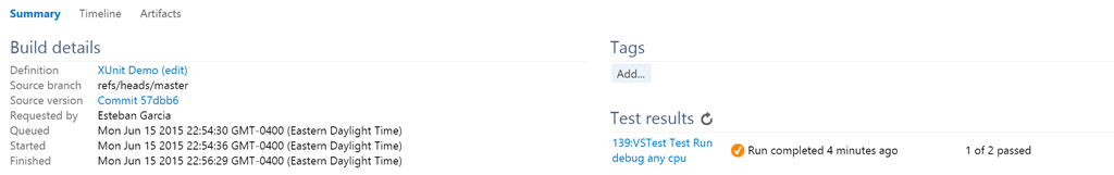 Running Xunit Tests In Tfs Build Vnext Alm Guide Esteban Garcia